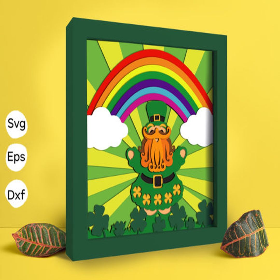 Lucky Leprechaun Papercut Light Box | Inspire Uplift
