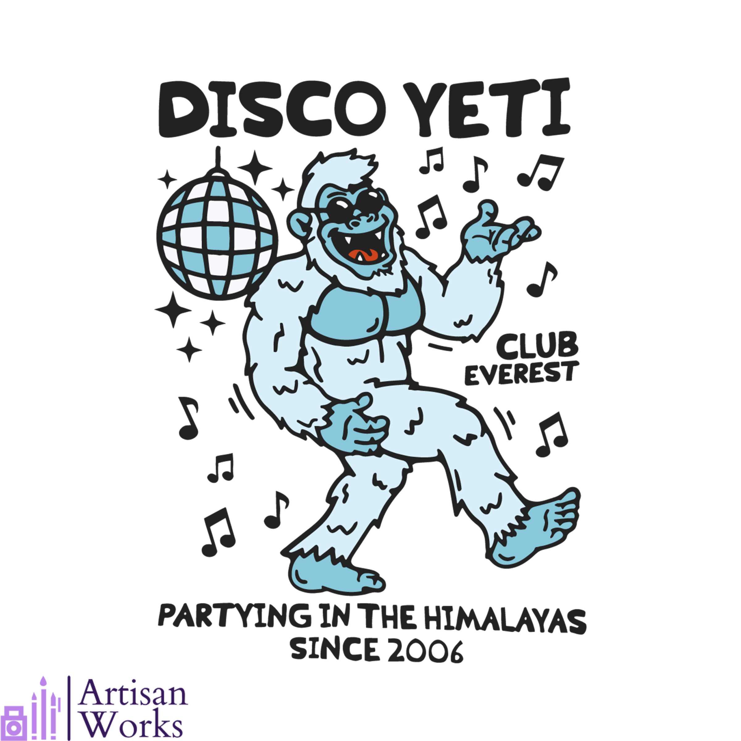 Disco Yeti Expedition Everest Disney Cool SVG Graphic Design | Inspire ...