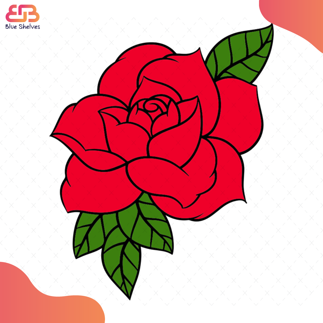 Rose Red Buds Green Leaves Svg, Flower Svg, Rose Svg, Green | Inspire ...