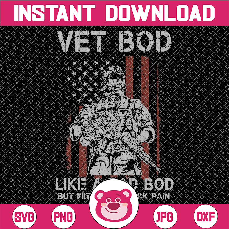 Vet Bod Like Dad Bod But More Back Pain Retro Vintage Png, P | Inspire ...