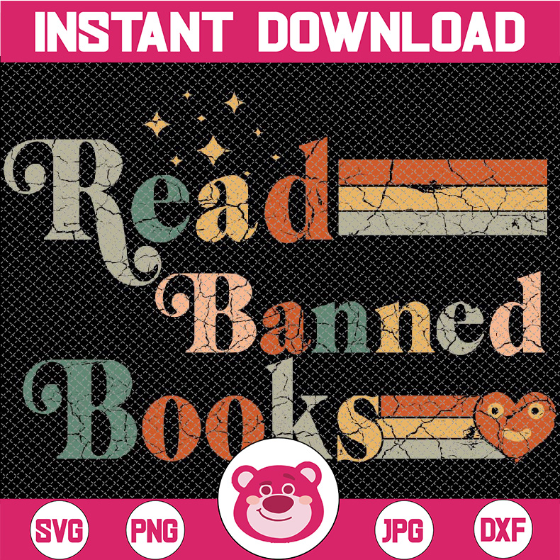 Read Banned Books Week Reader Retro Groovy Svg, Book Lover S | Inspire ...