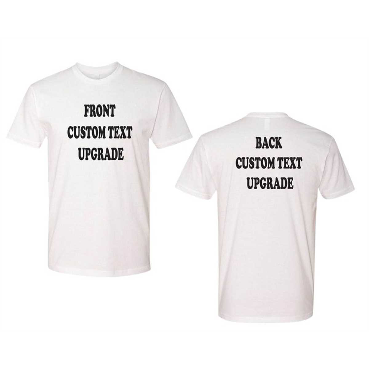 Front Or Back Custom Text Upgrade, Personalization Upgrade, - Inspire ...