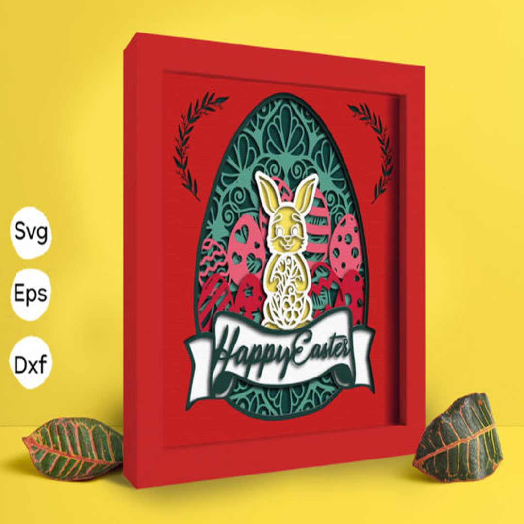 Happy Easter Papercut Light Box | Inspire Uplift