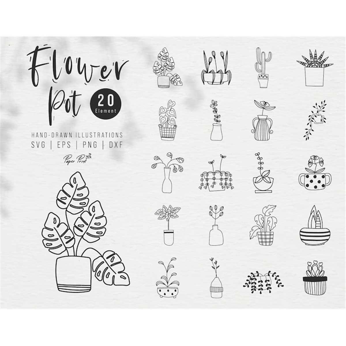 Plants pot svg bundle , potted plants svg, houseplants svg, | Inspire ...