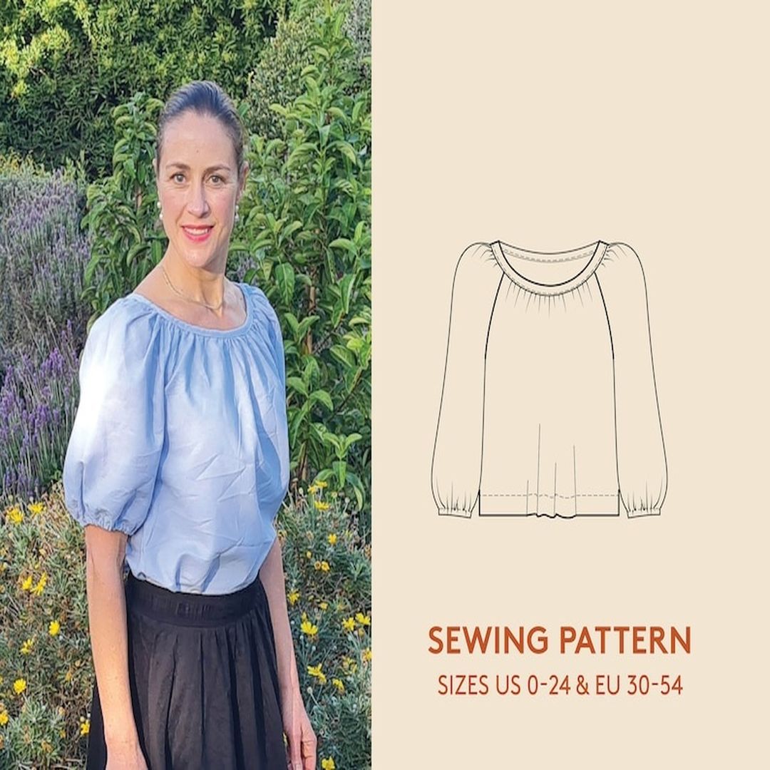 Blouse sewing pattern, Sewing Video Tutorial, Women's sizes | Inspire ...