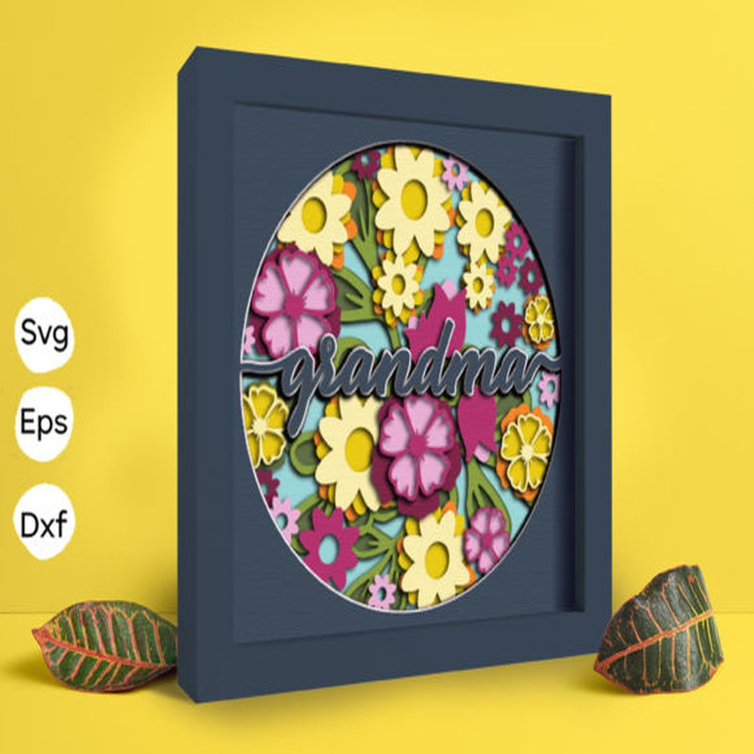 Flower Grandma Papercut Light Box - Inspire Uplift