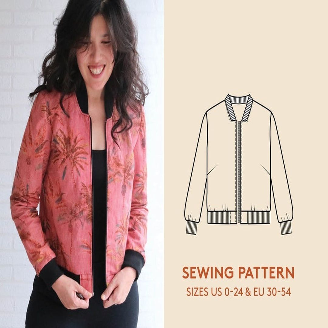 Bomber jacket Pattern| sewing video tutorial Womens sewing p | Inspire ...