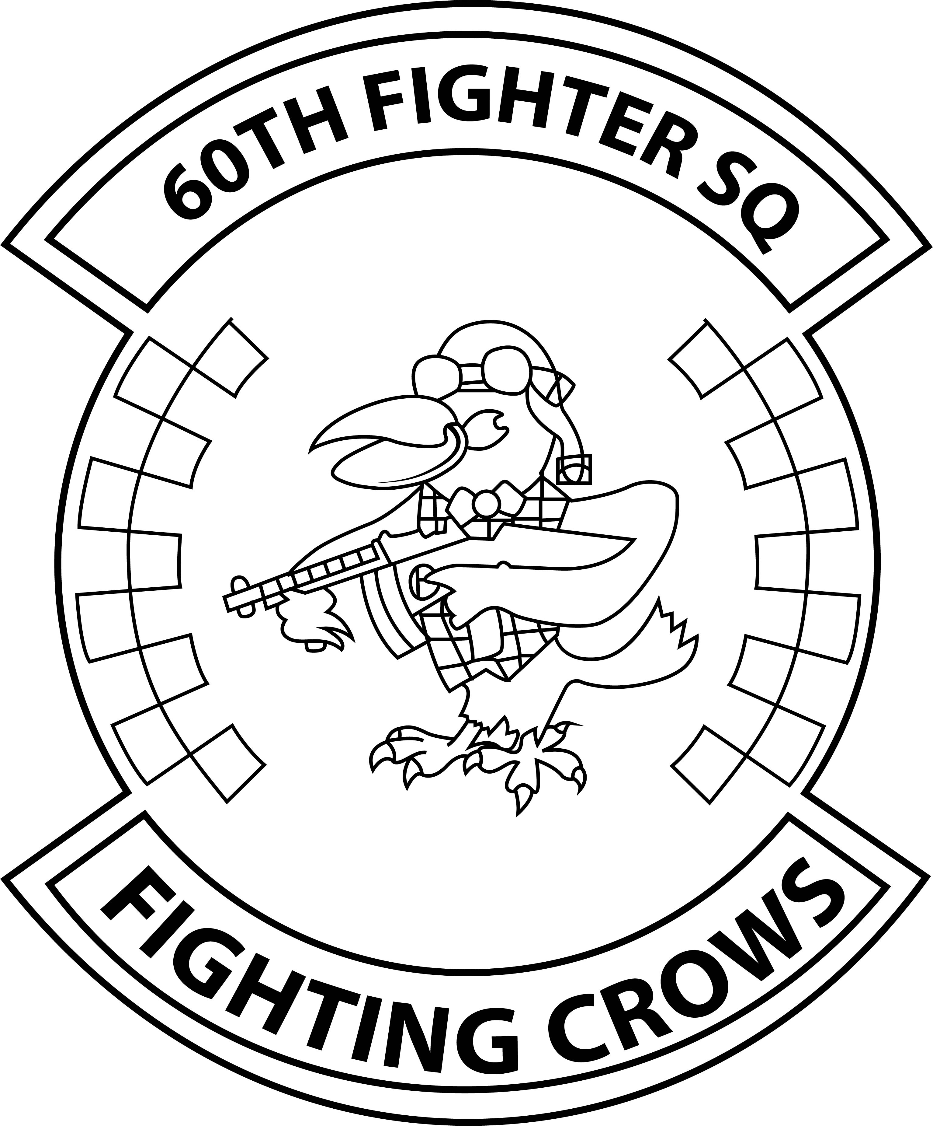 60th FS Fighting Crows web vector file for laser engraving, | Inspire ...