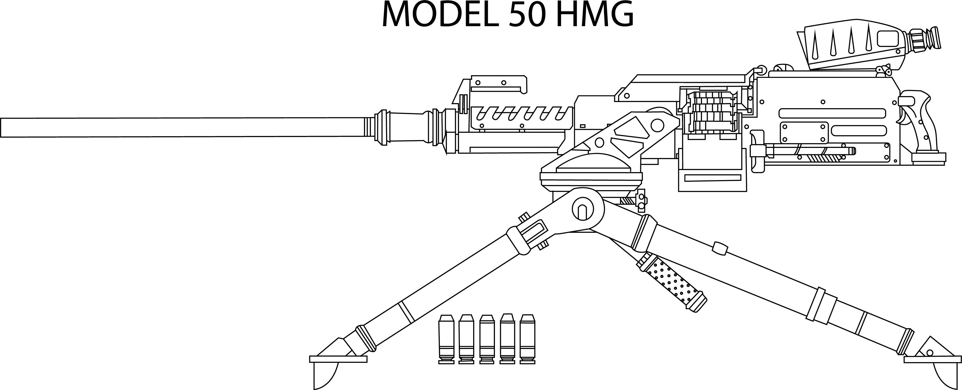 MODEL 50 HMG machine gun.vector file for laser engraving, cn | Inspire ...
