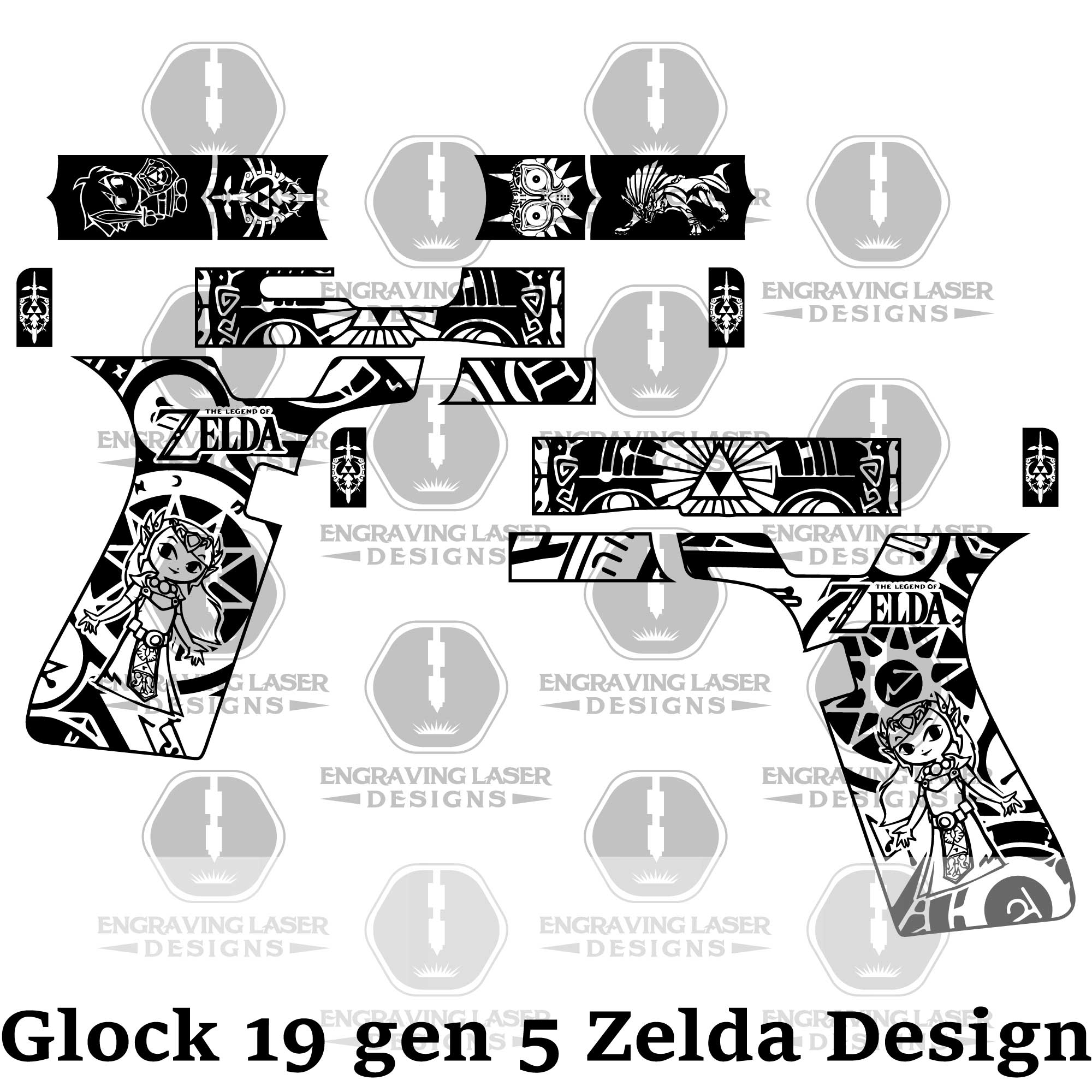This Engraving Laser Designs Glock 19 gen5 Zelda Design | Inspire Uplift