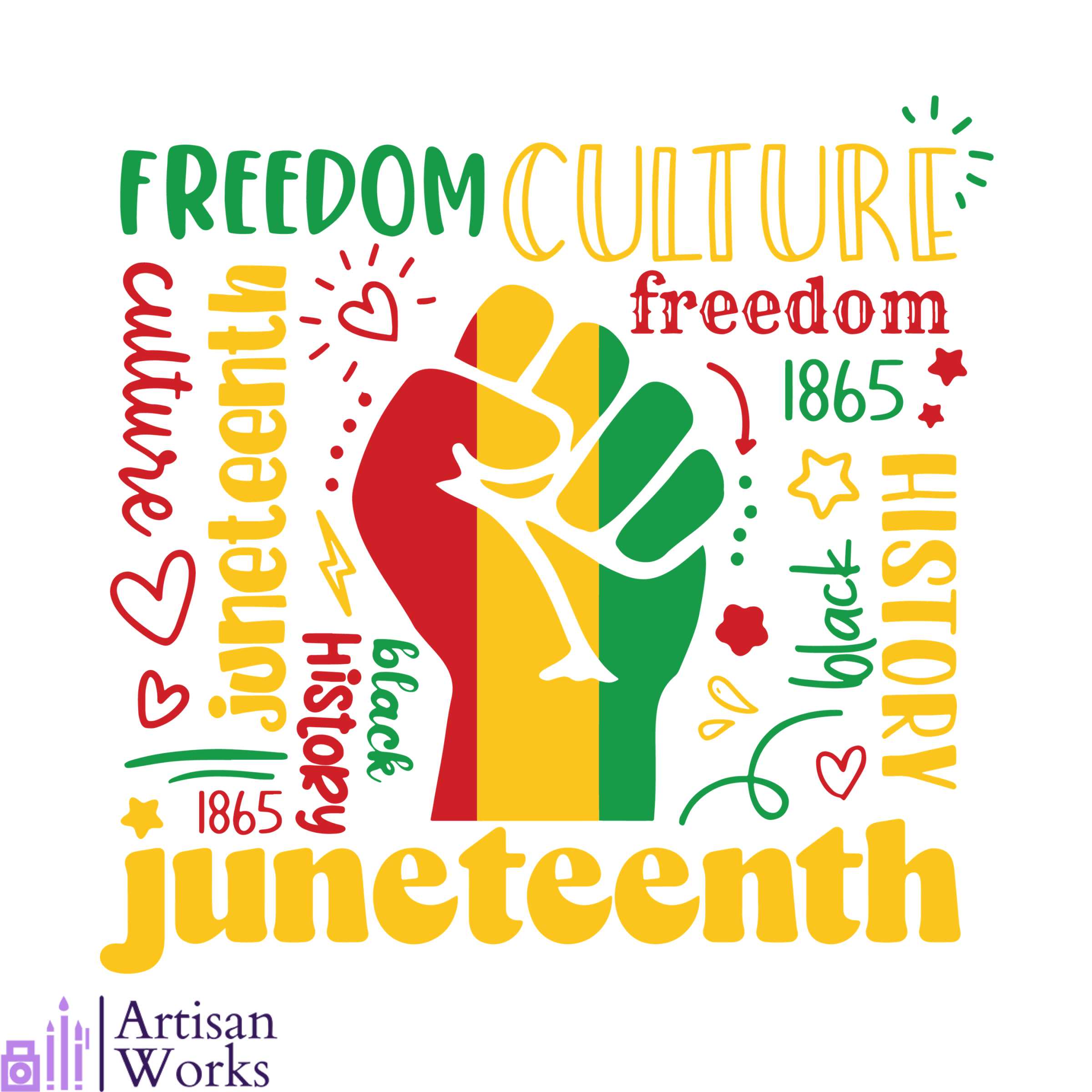 Black History Happy Juneteenth Day SVG Graphic Design Files | Inspire ...