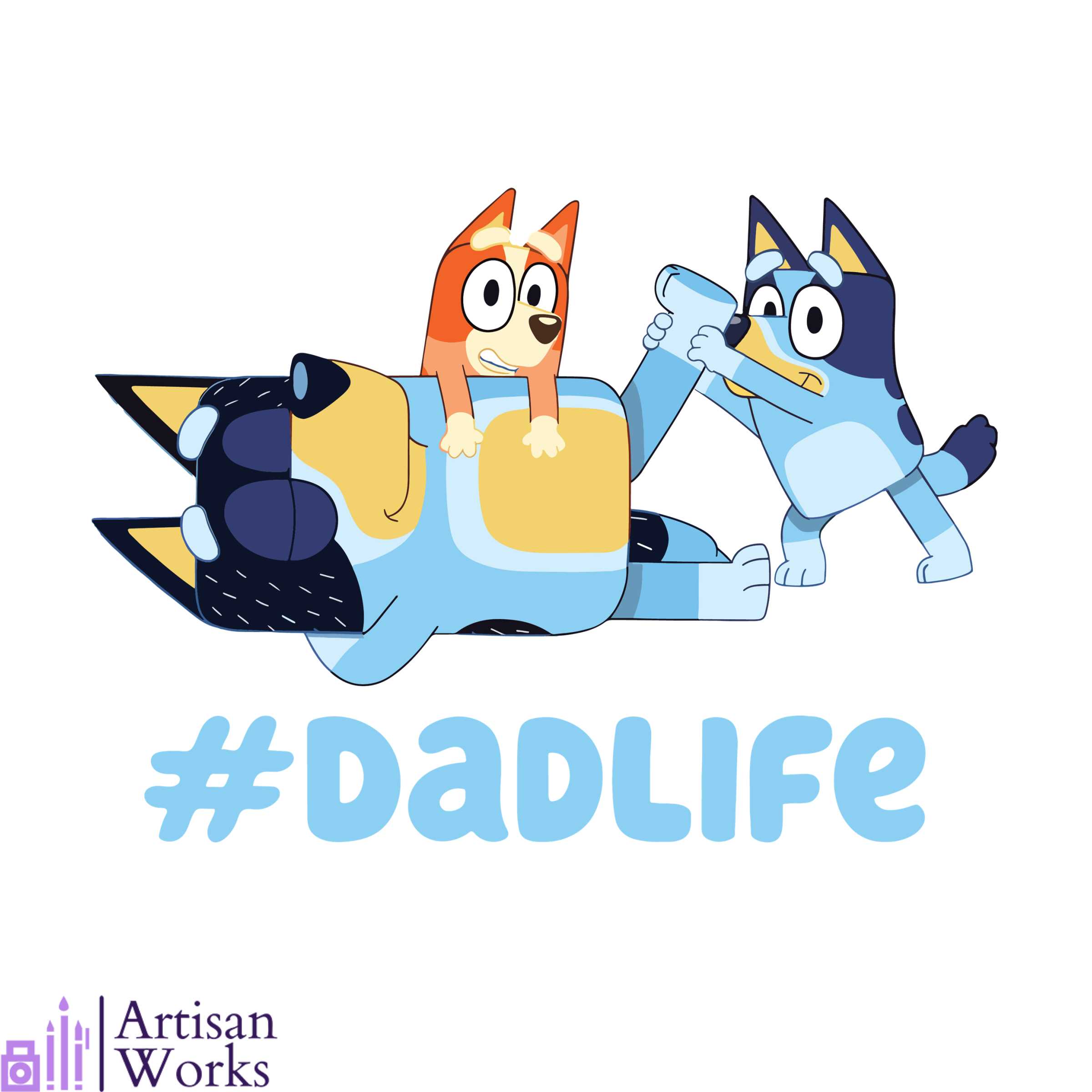 Bluey Dad Life Fathers Day SVG Graphic Design Files | Inspire Uplift
