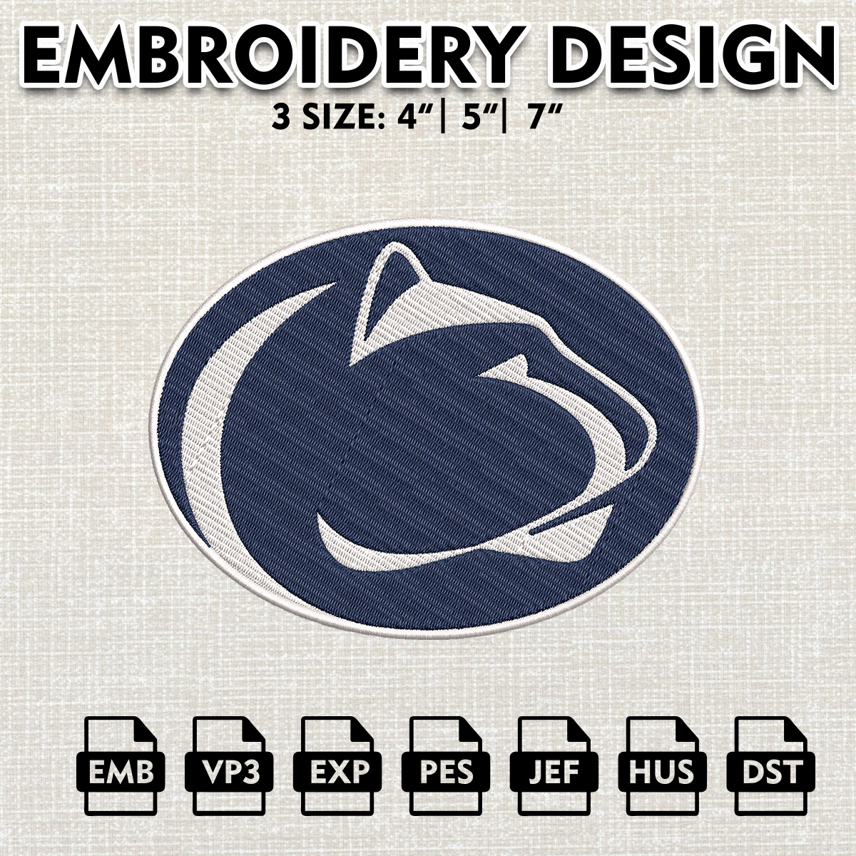 NCAA Logo Embroidery Designs, Penn State Nittany Lions Embro | Inspire ...