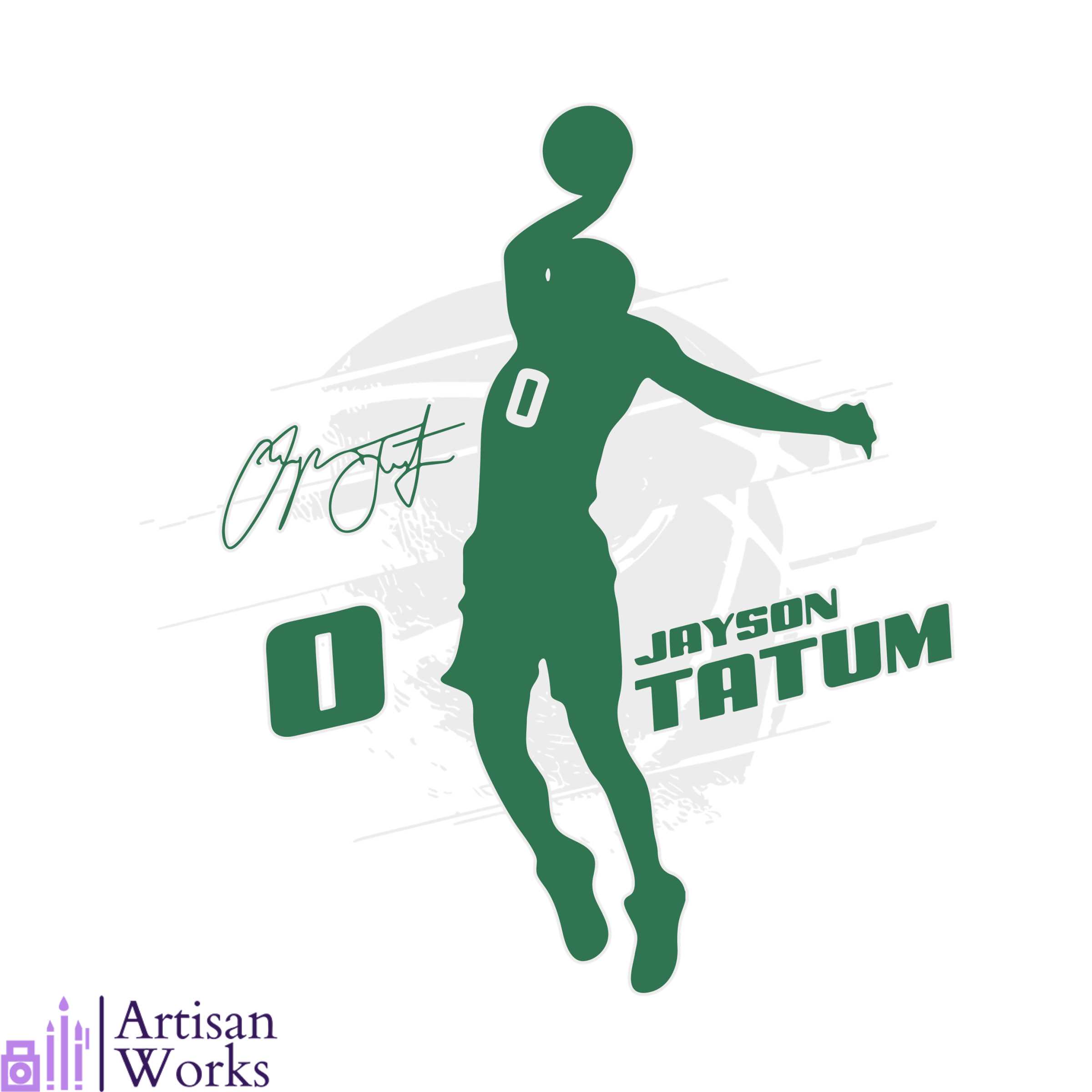 Jayson Tatum 0 Boston Celtics Player SVG Graphic Design File | Inspire ...