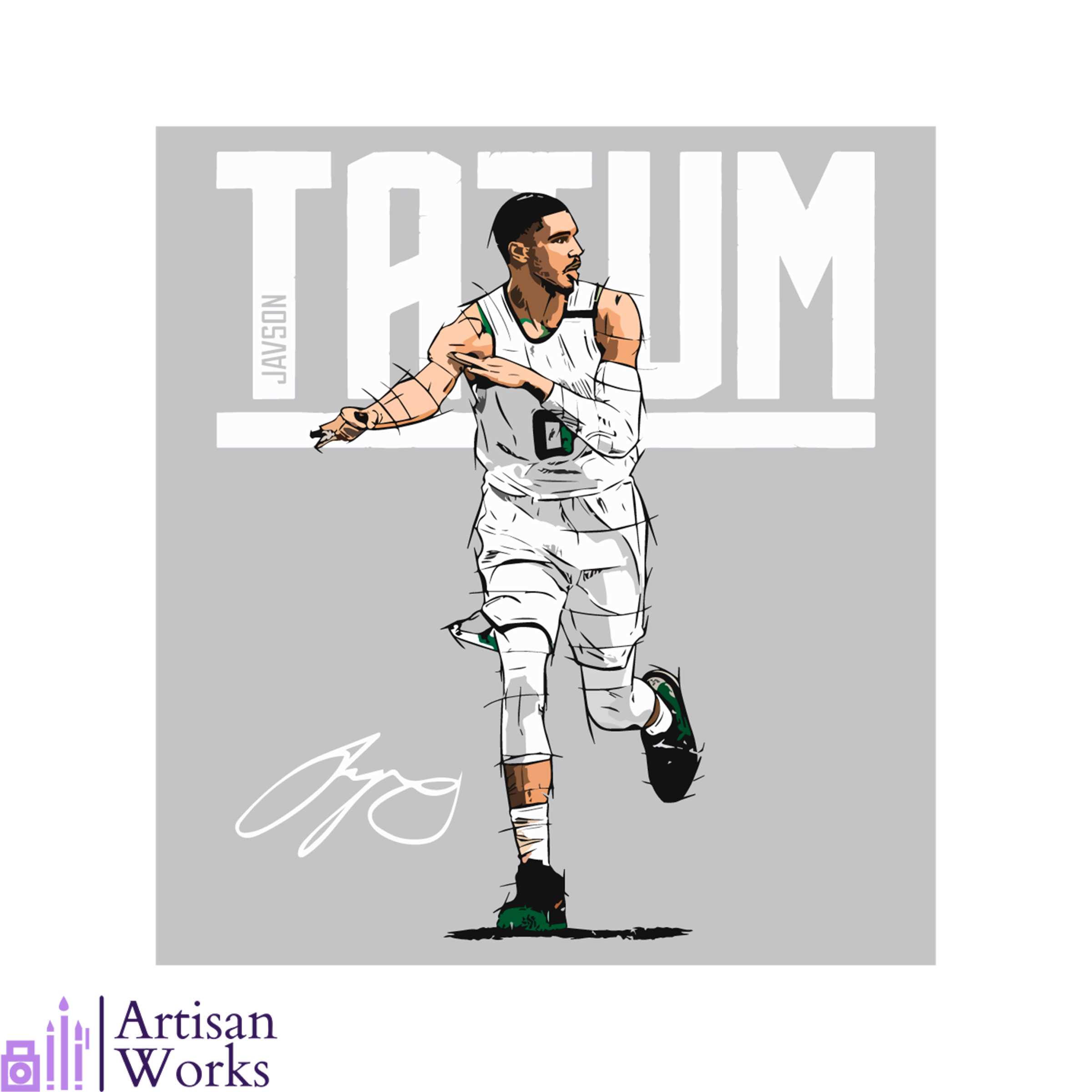 Jayson Tatum Fans Basketball Player SVG Graphic Design Files | Inspire ...