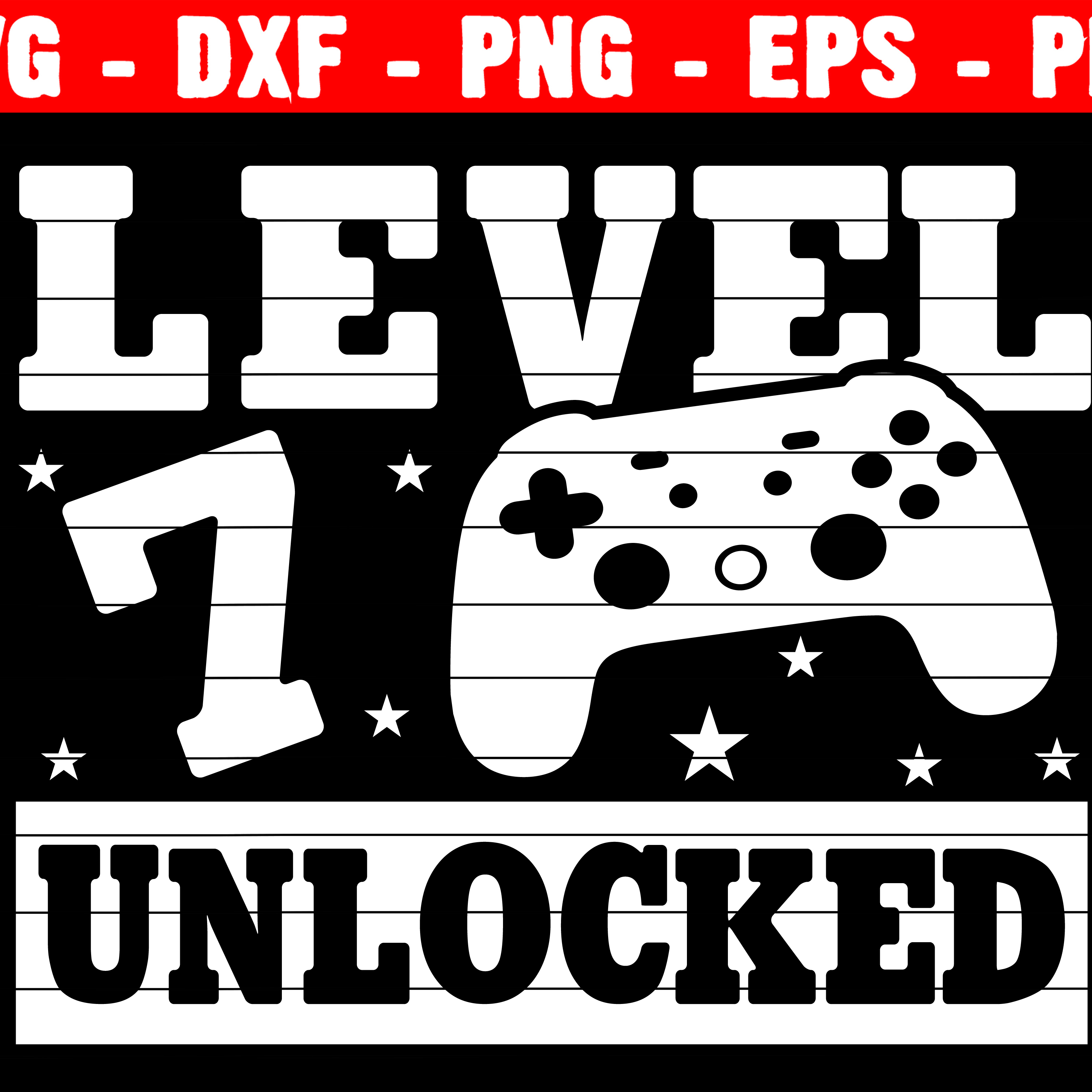 Level 7 Unlocked Birthday Gamer Svg, 7th Birthday Boy Video - Inspire ...