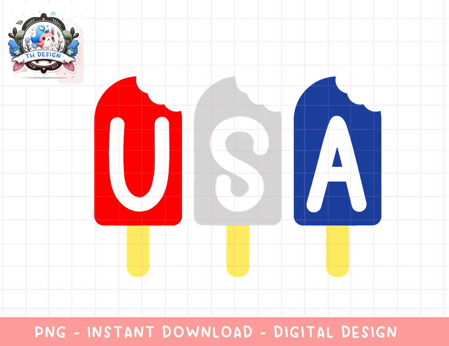 4th of July Popsicle American Flag Patriotic Summer Boy Girl | Inspire ...