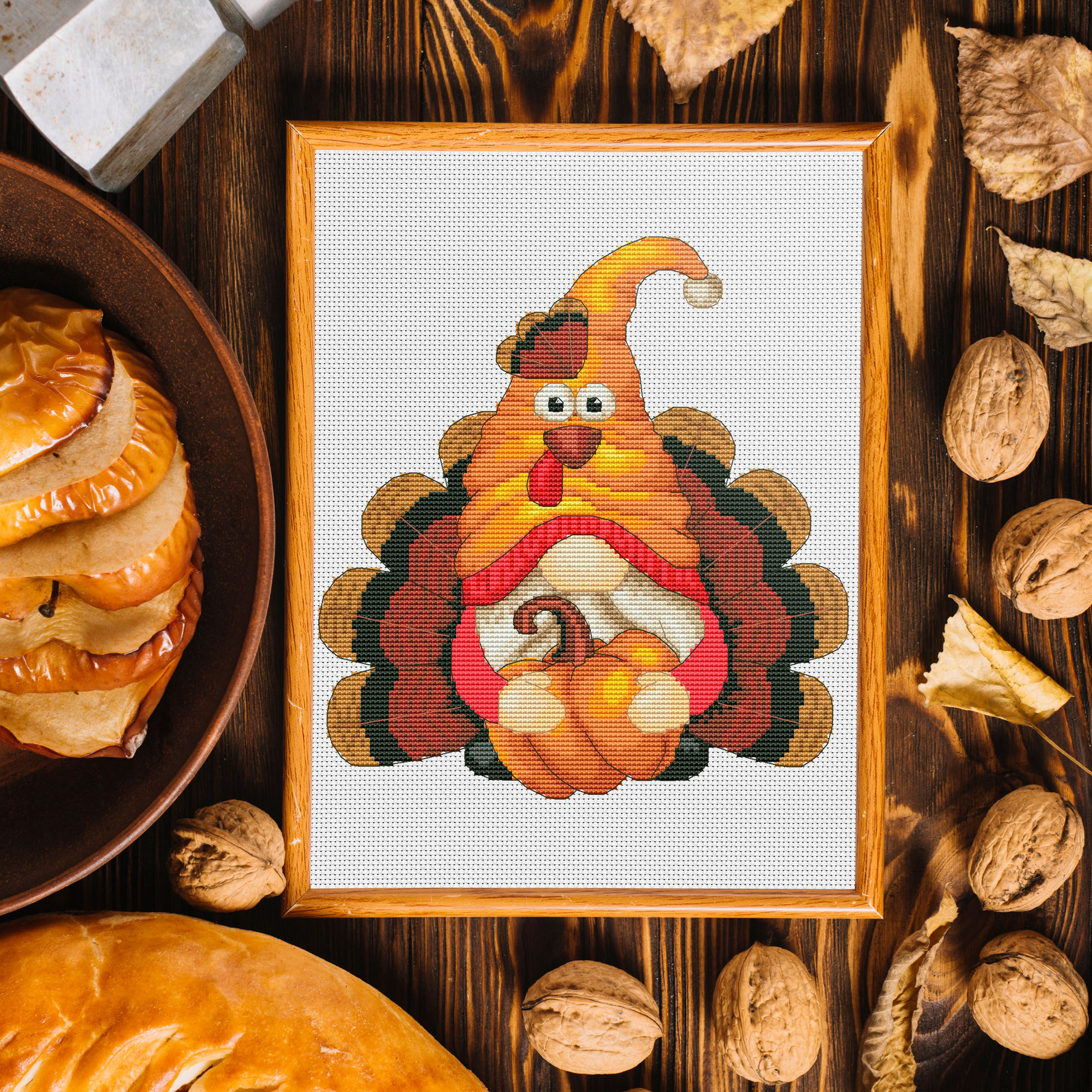 Turkey, Cross stitch pattern, Counted cross stitch, Thanksgi | Inspire ...