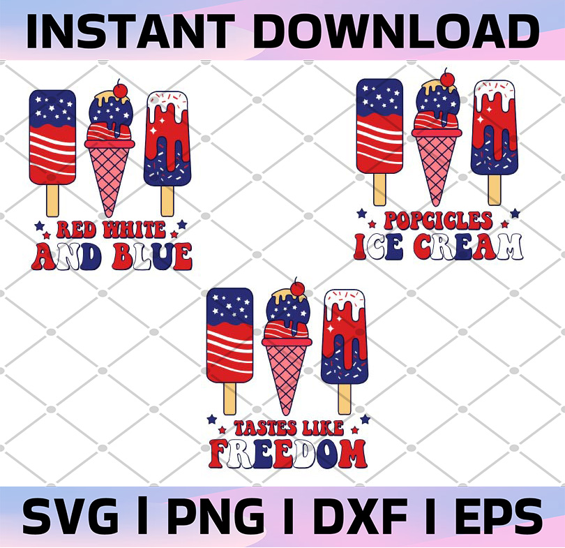 Patriotic Popsicle Png, Patriotic Ice Cream Png, Fourth of J | Inspire ...