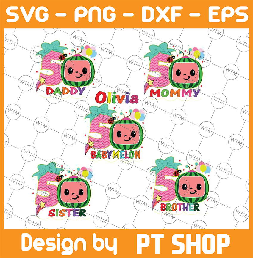Personalized Coco melon birthday Svg Png, Customized Cocomel | Inspire ...