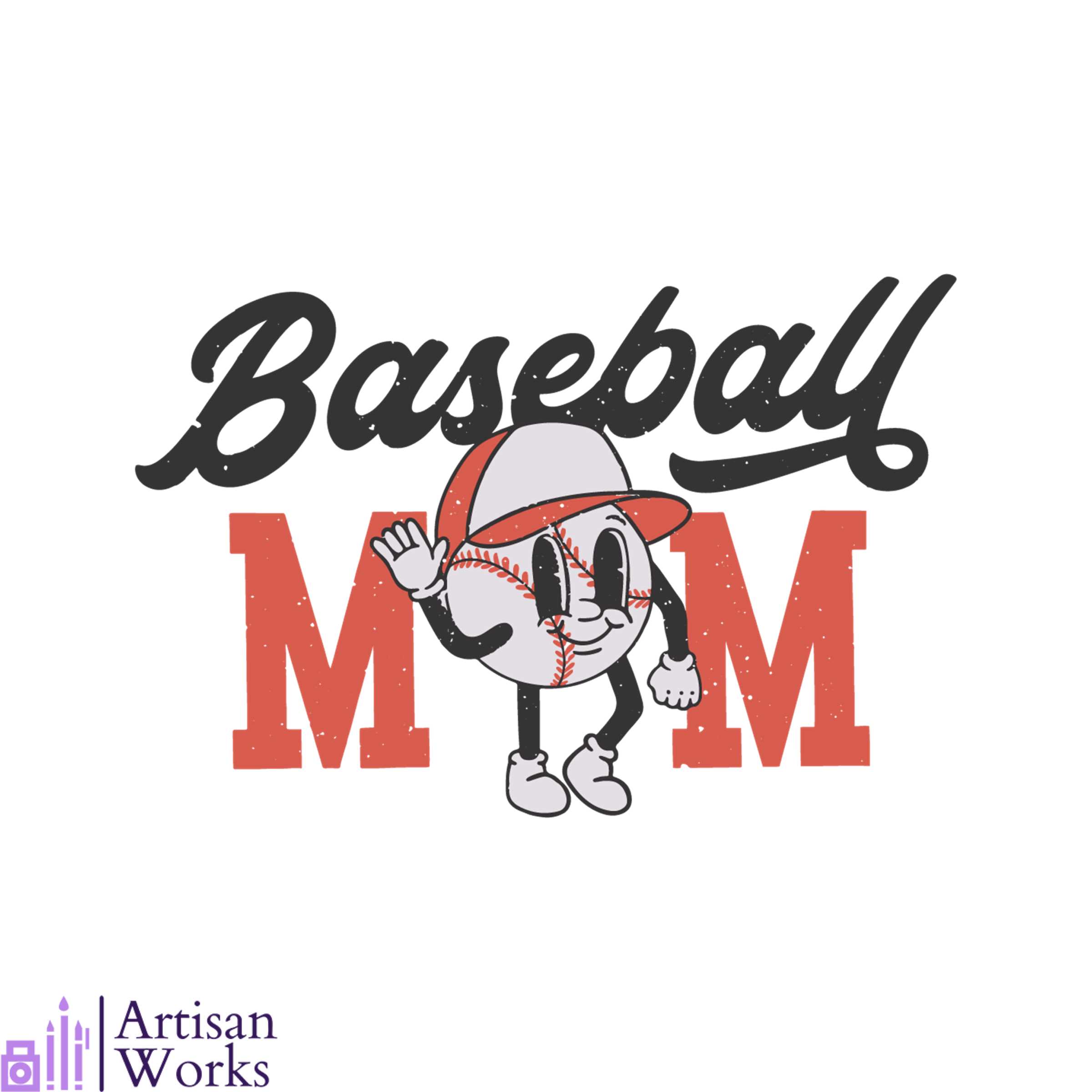 Retro Baseball Mom Mascot Svg For Cricut Sublimation Files | Inspire Uplift