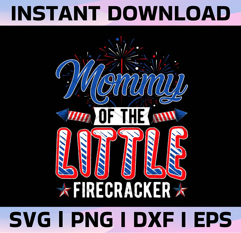 Mommy's Little Firecracker Png- 4th of July Png- Babys First | Inspire ...