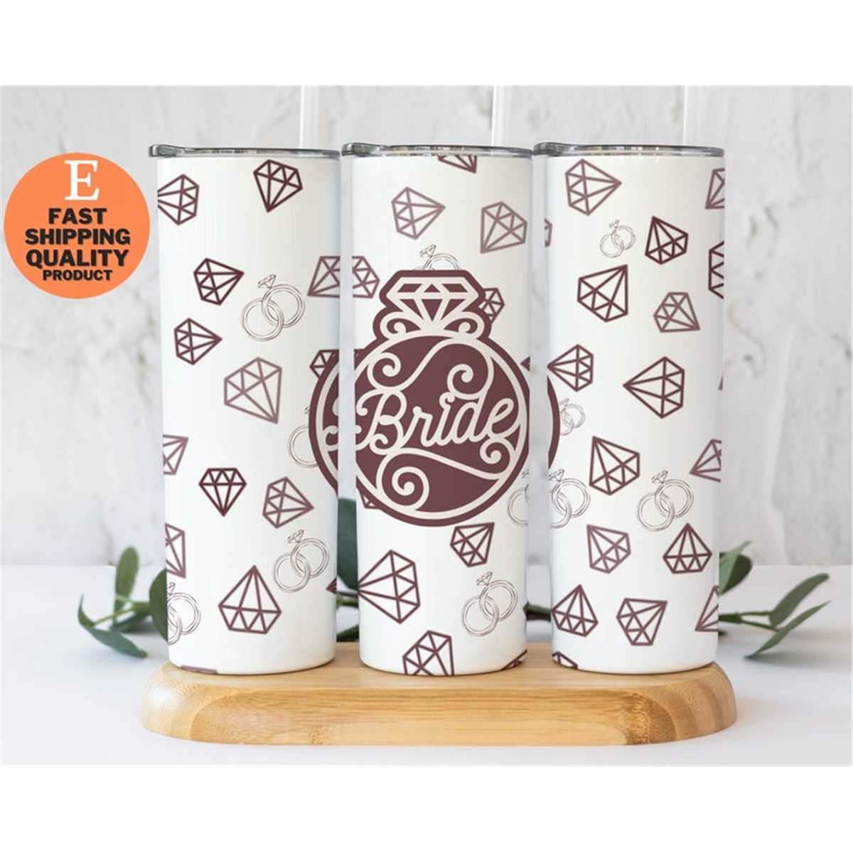 Diamond Theme Bride Tumbler, Wedding Tumbler, Cute and Adora - Inspire ...