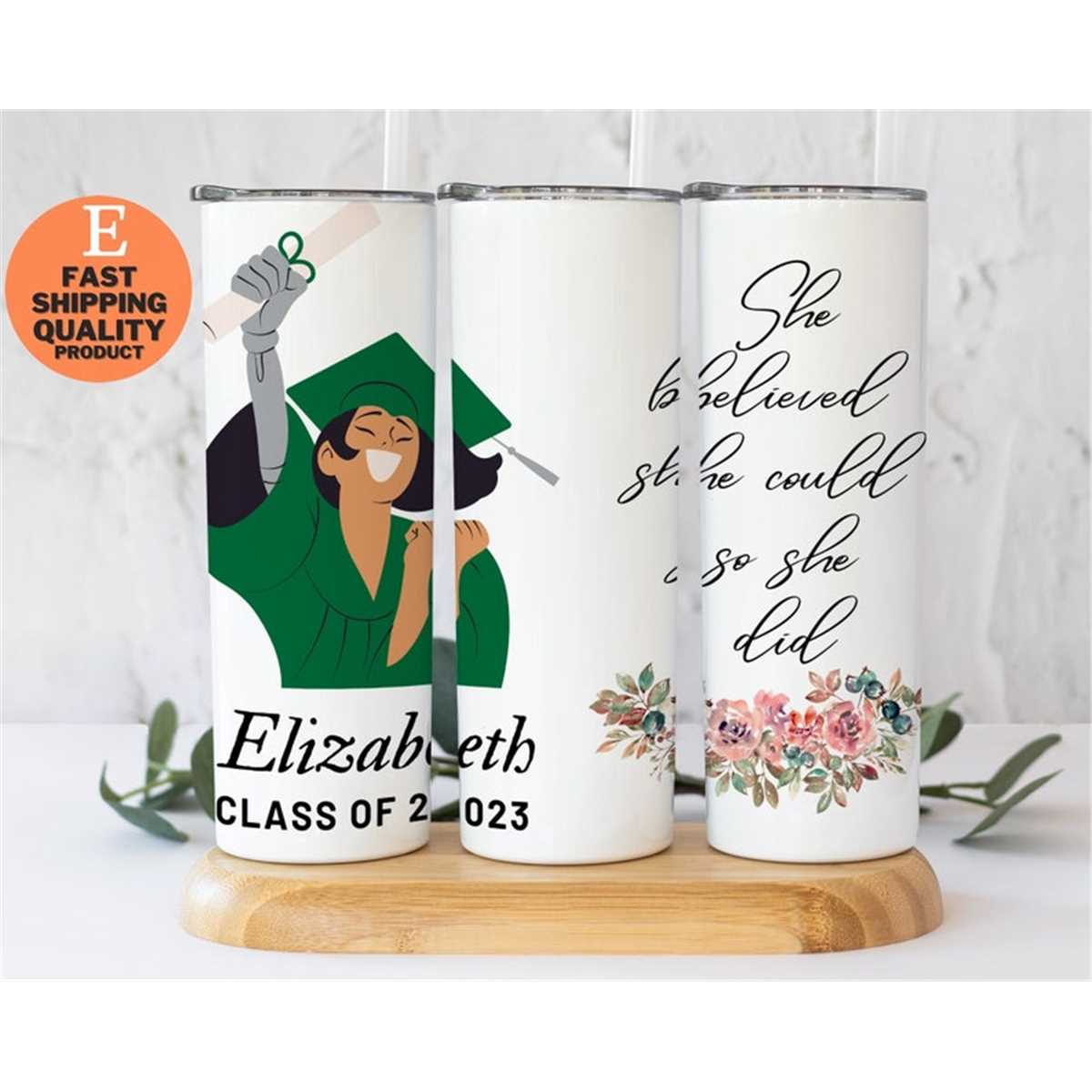 Personalized Class of 2023 Graduation Gift Tumbler, 20oz Gra - Inspire ...