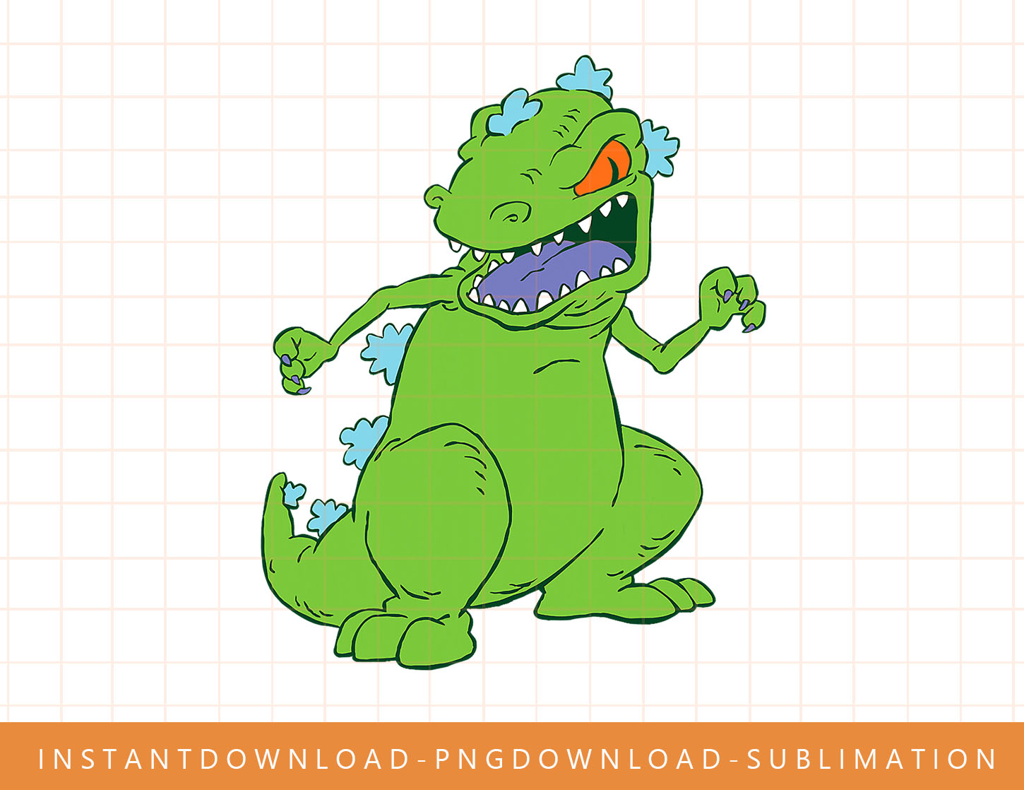 Nickelodeon Classic Rugrats Reptar Roar T-Shirt png, sublima - Inspire ...