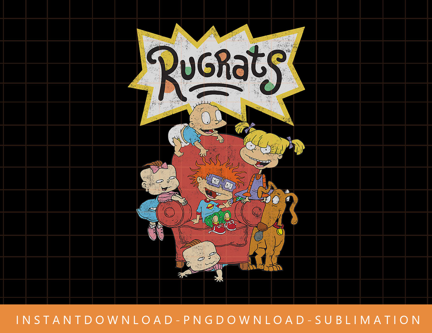 Nickelodeon Rugrats Characters On Sofa png, sublimate, digit | Inspire ...
