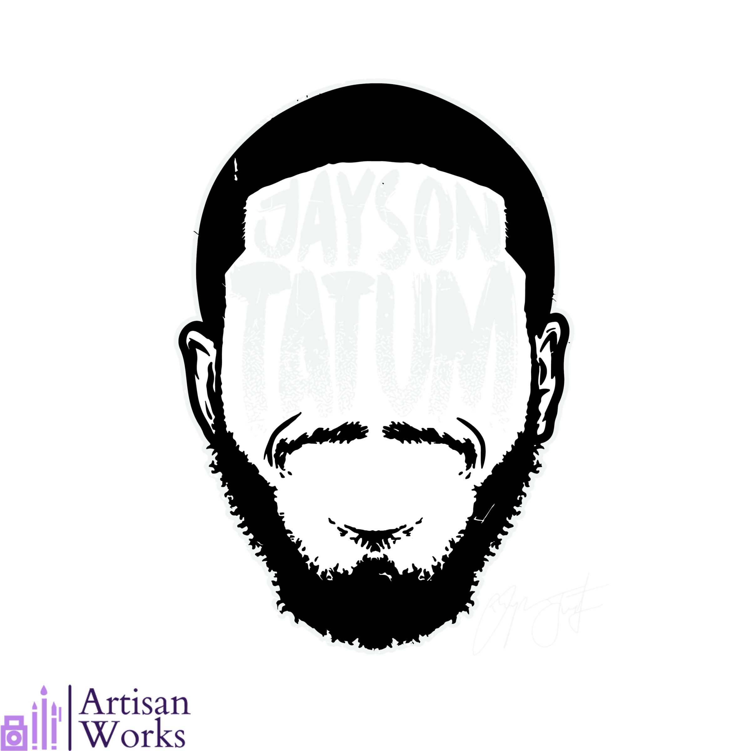 Jayson Tatum Basketball Player Silhouette SVG Graphic Design | Inspire ...