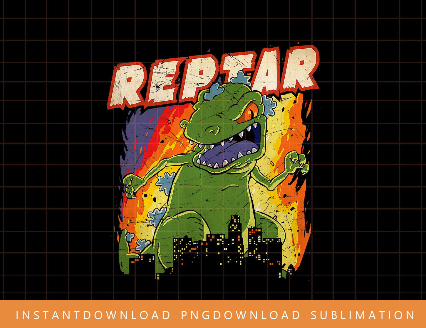 Nickelodeon Rugrats Reptar City Destruction png, sublimate, | Inspire ...