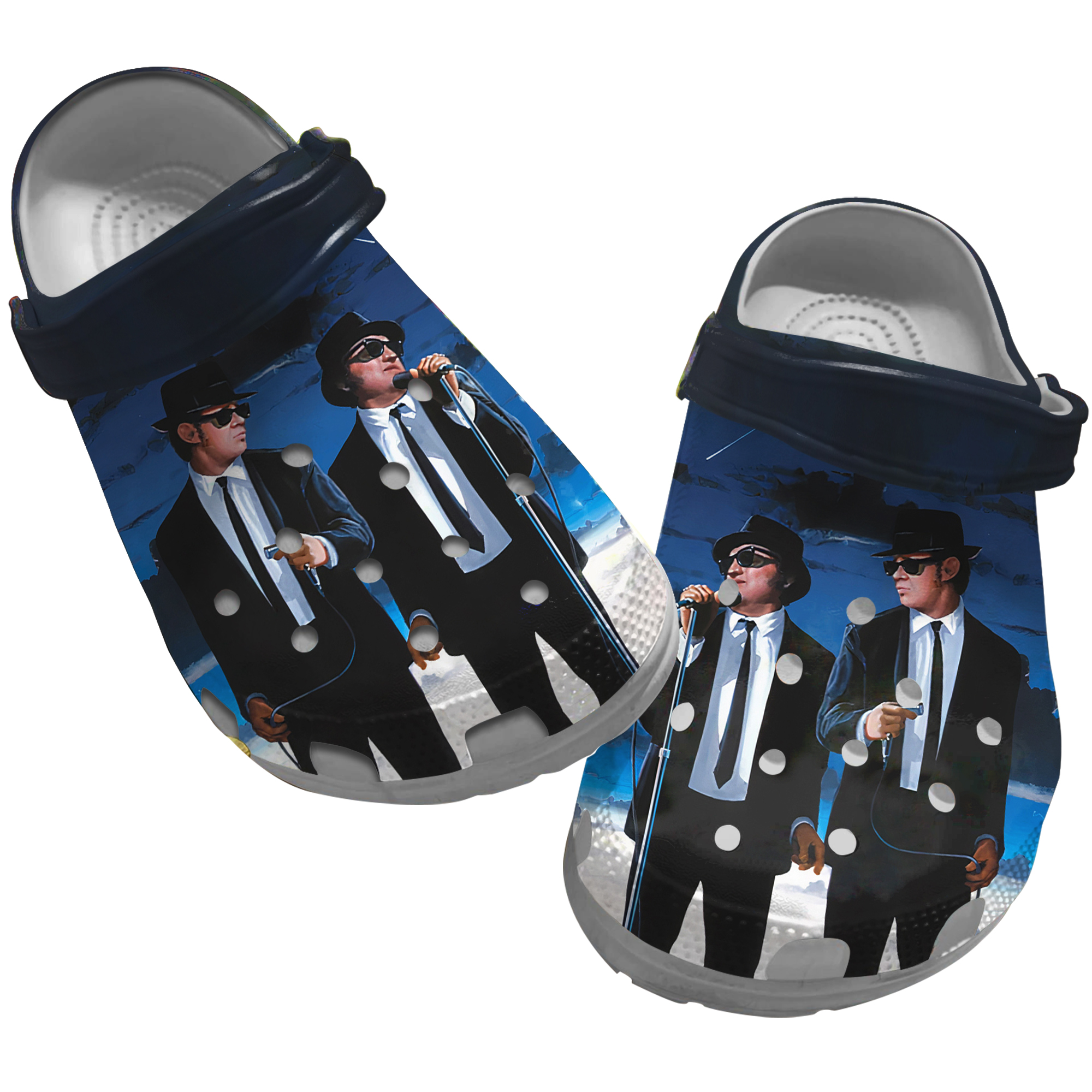 Classic Musical Movie Crocs, The Blues Brothers Clog Shoes U - Inspire ...