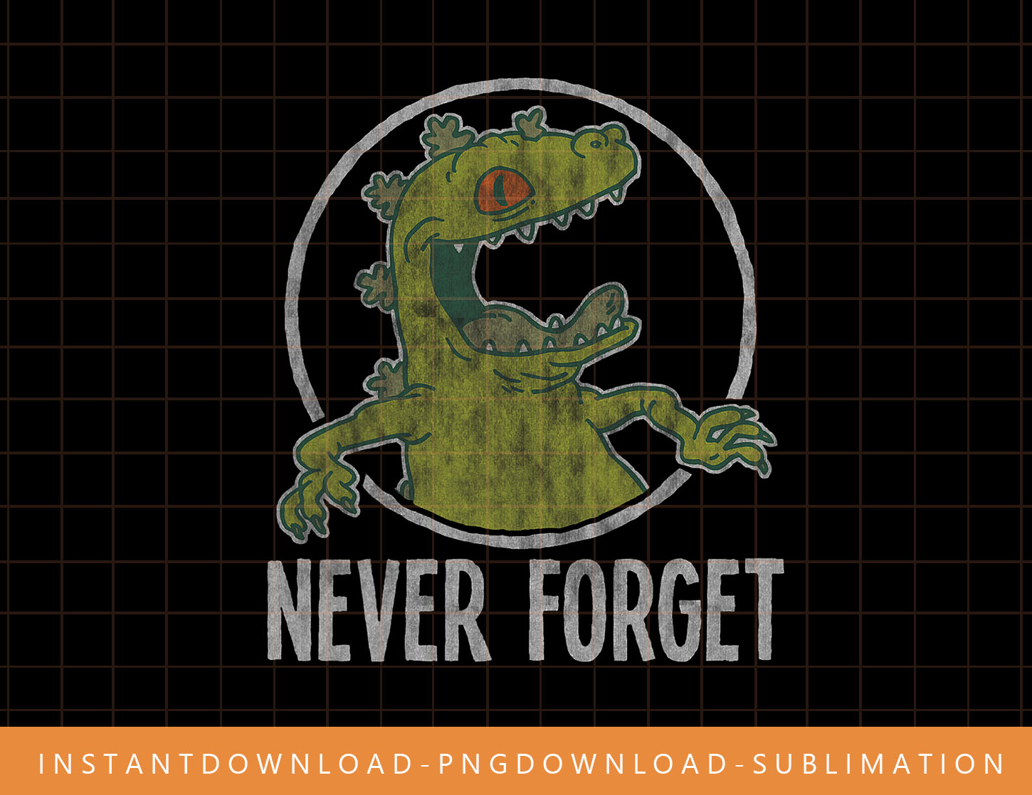 Nickelodeon Rugrats Reptar Never Forget Png Sublimate Digi Inspire