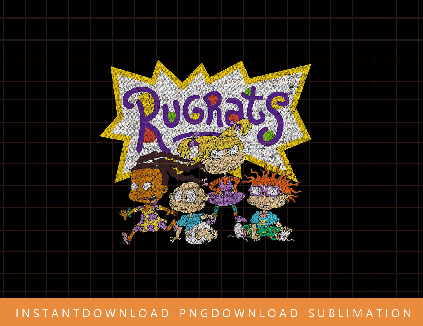 Nickelodeon Rugrats Vintage Group Shot Logo png, sublimate, | Inspire ...