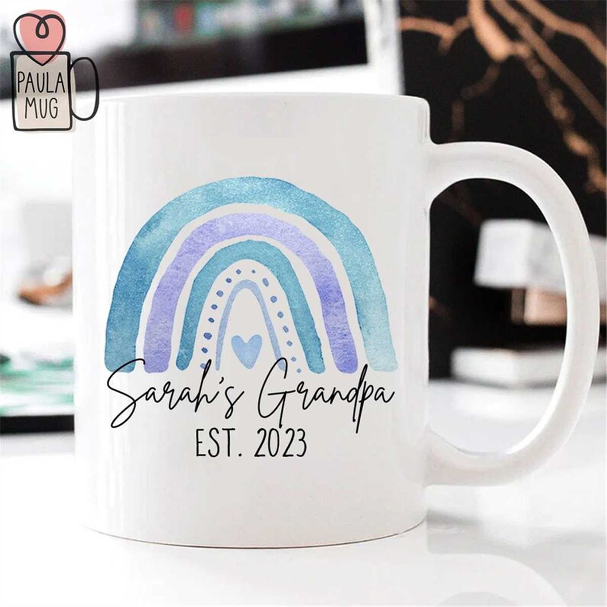 Custom Grandpa Mug, Custom Rainbow Popo Mug, First Time Gran | Inspire ...