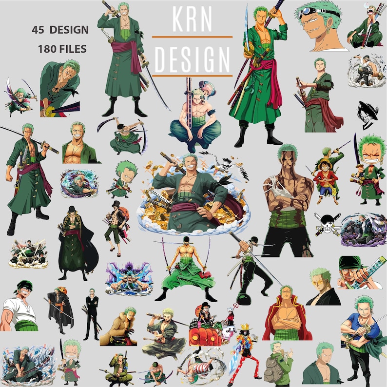Roron*a Zoro Hero Bundle Png-Pdf-Svg Stickers for Cricut | Inspire Uplift