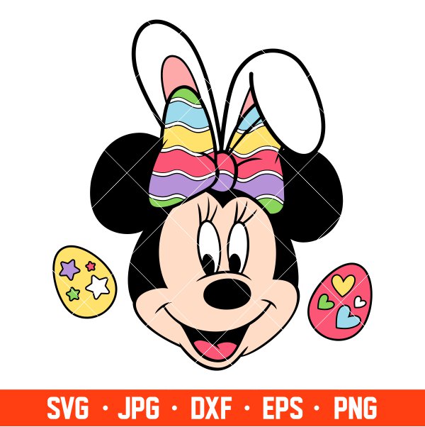 Happy Easter Minnie Mouse Svg, Free Svg, Daily Freebies Svg, - Inspire ...