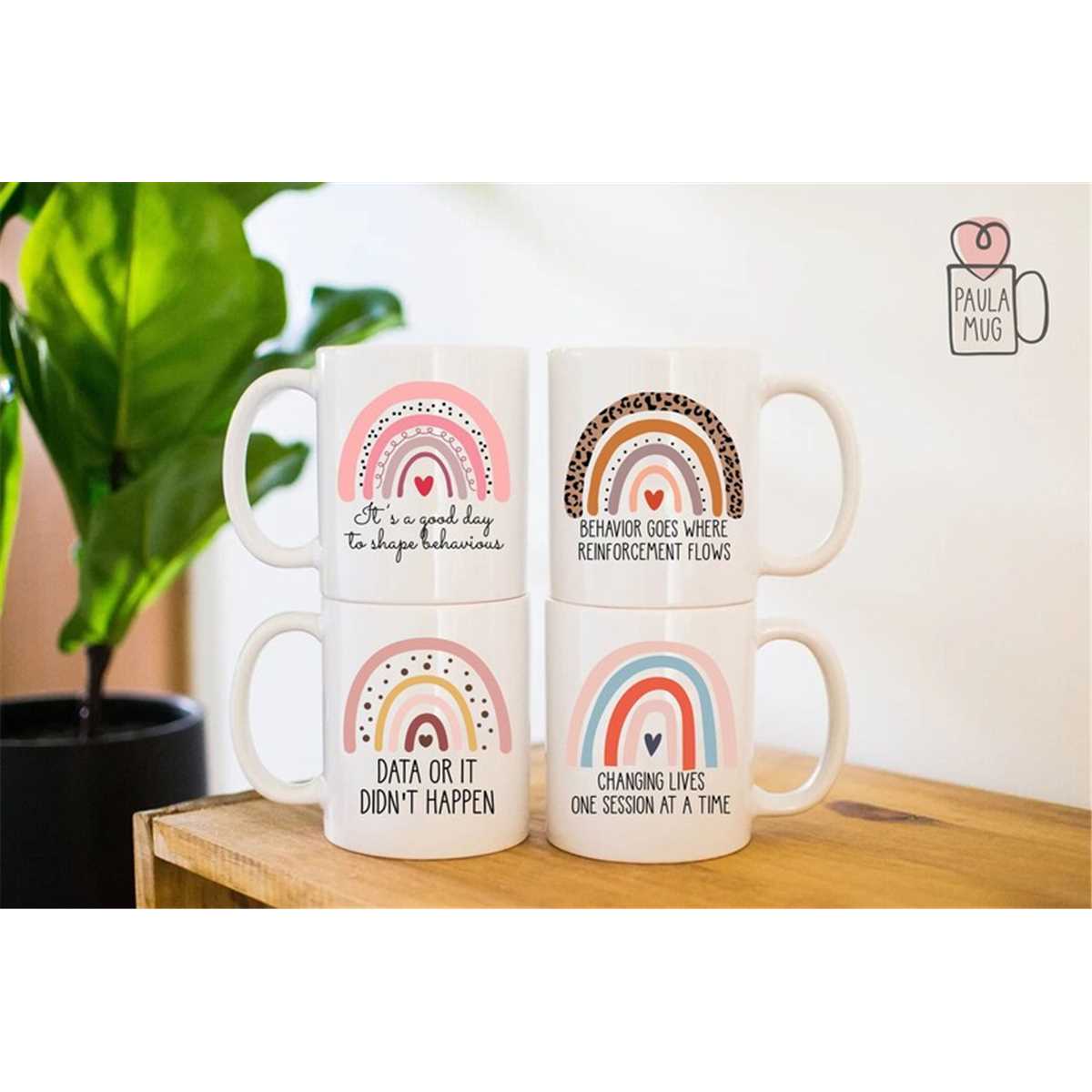 Custom Rainbow Mug, Custom ABA Mug, BCBA Mug, Behavior Analy | Inspire ...
