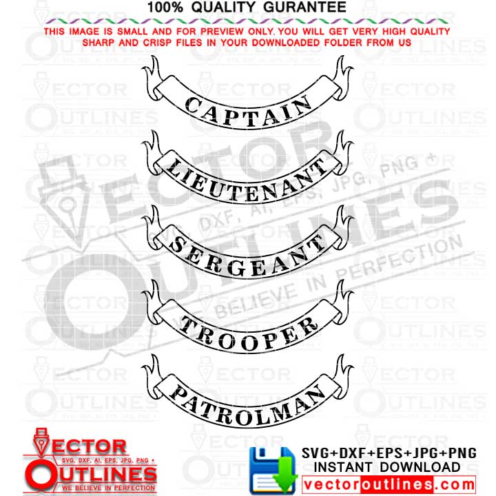 Highway Patrol, Sheriff, Police svg, Badge Ranks Banner vect | Inspire ...