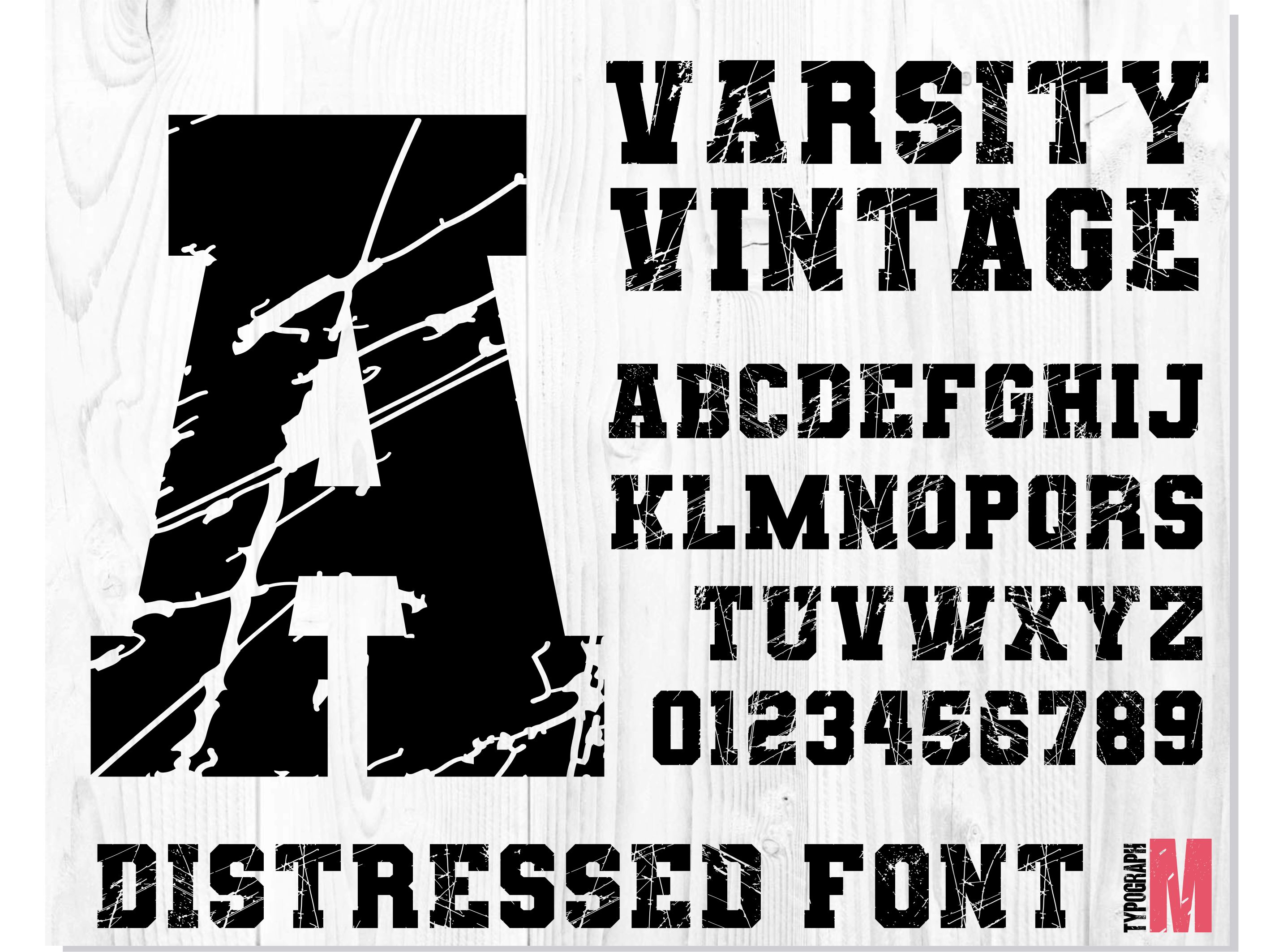 Varsity Vintage font OTF | college distressed font, varsity | Inspire ...