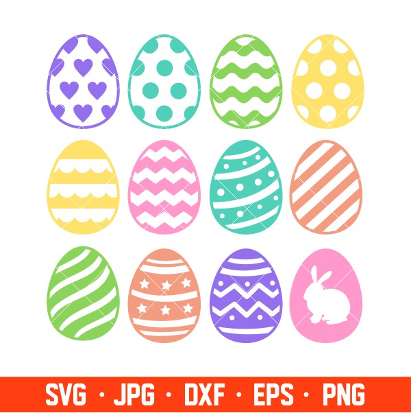Easter Eggs Svg, Happy Easter Svg, Easter egg Svg, Spring Sv | Inspire Uplift