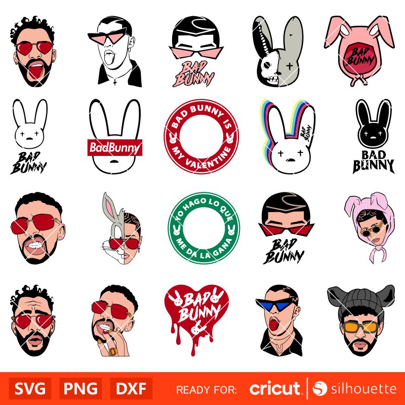Bad Bunny Bundle Svg, Bad Bunny Svg, Valentines Day Svg, Bab - Inspire ...