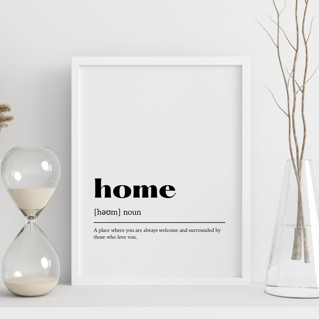 Home Definition Poster | House Appreciation Wall and Home De | Inspire ...