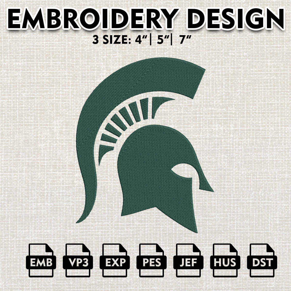 NCAA Logo Embroidery Designs, Michigan State Spartans Embroi | Inspire ...