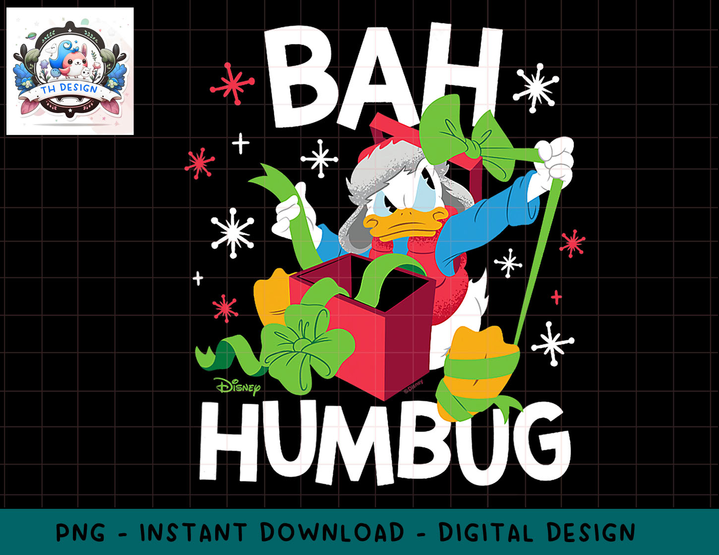 Disney - Donald Duck Bah Humbug png, sublimation.jpg - Inspire Uplift