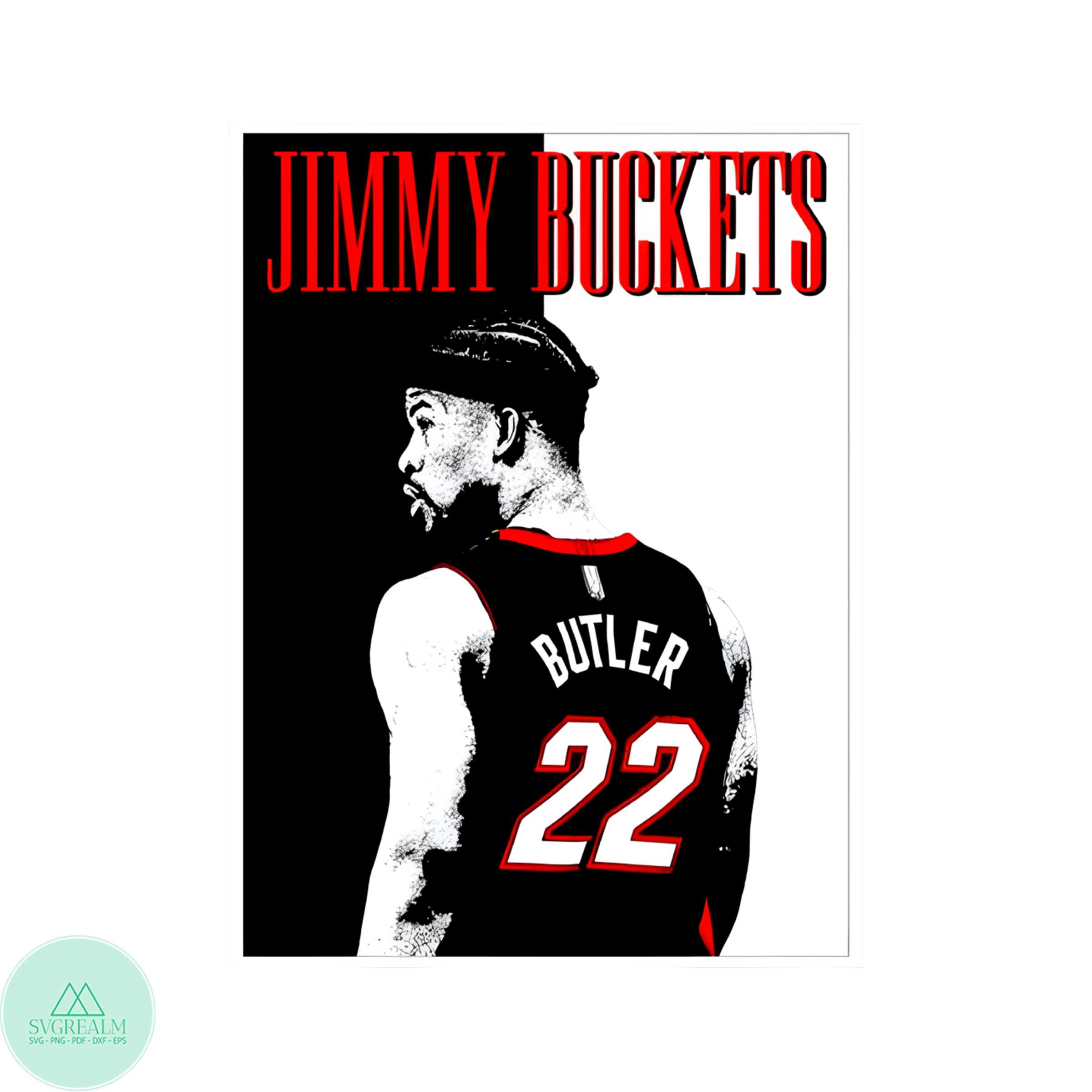 Miami Heat Jimmy Butler Png Silhouette Sublimation Files | Inspire Uplift