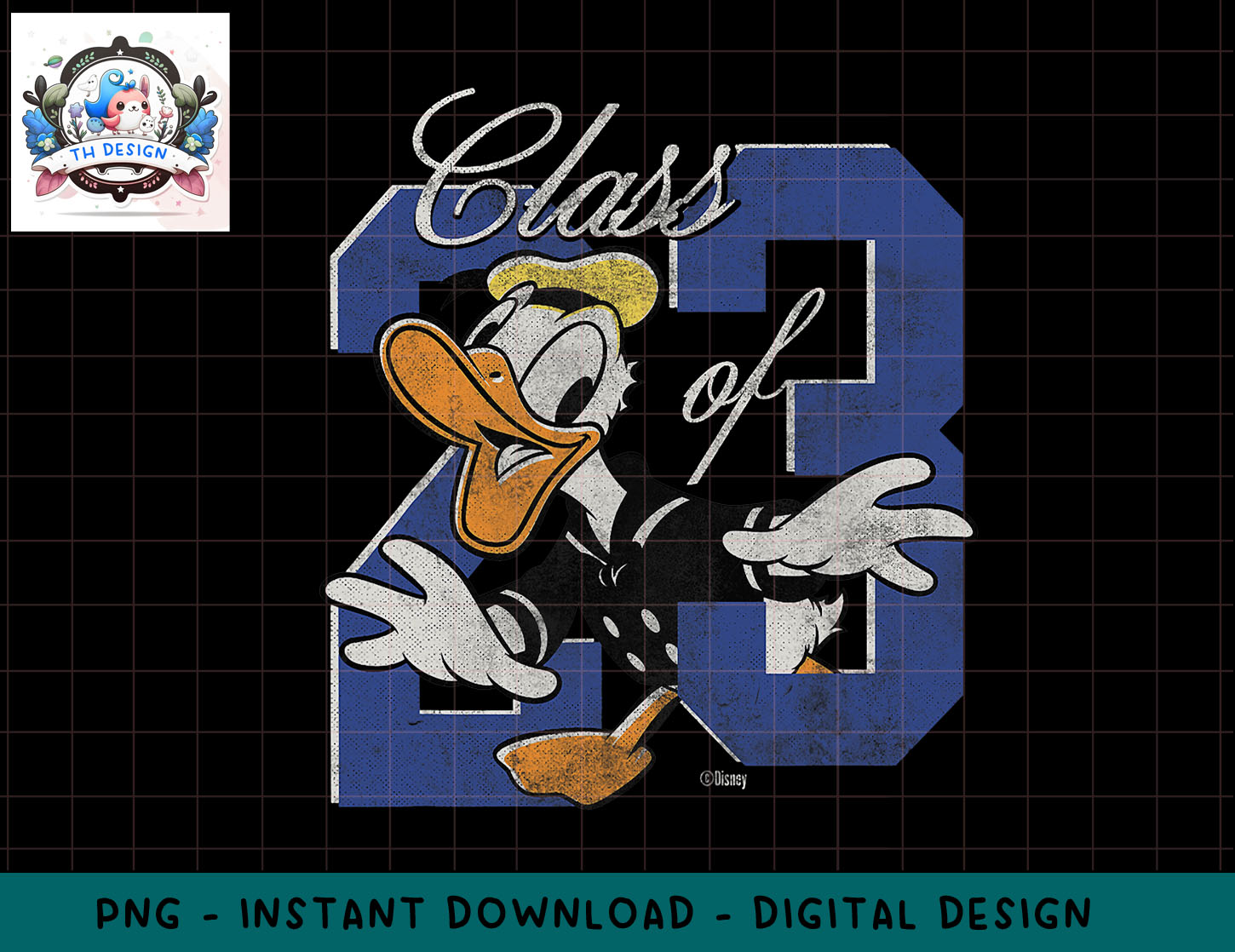 Disney Donald Duck Class of 23 Graduation 2023 Retro png, su - Inspire ...