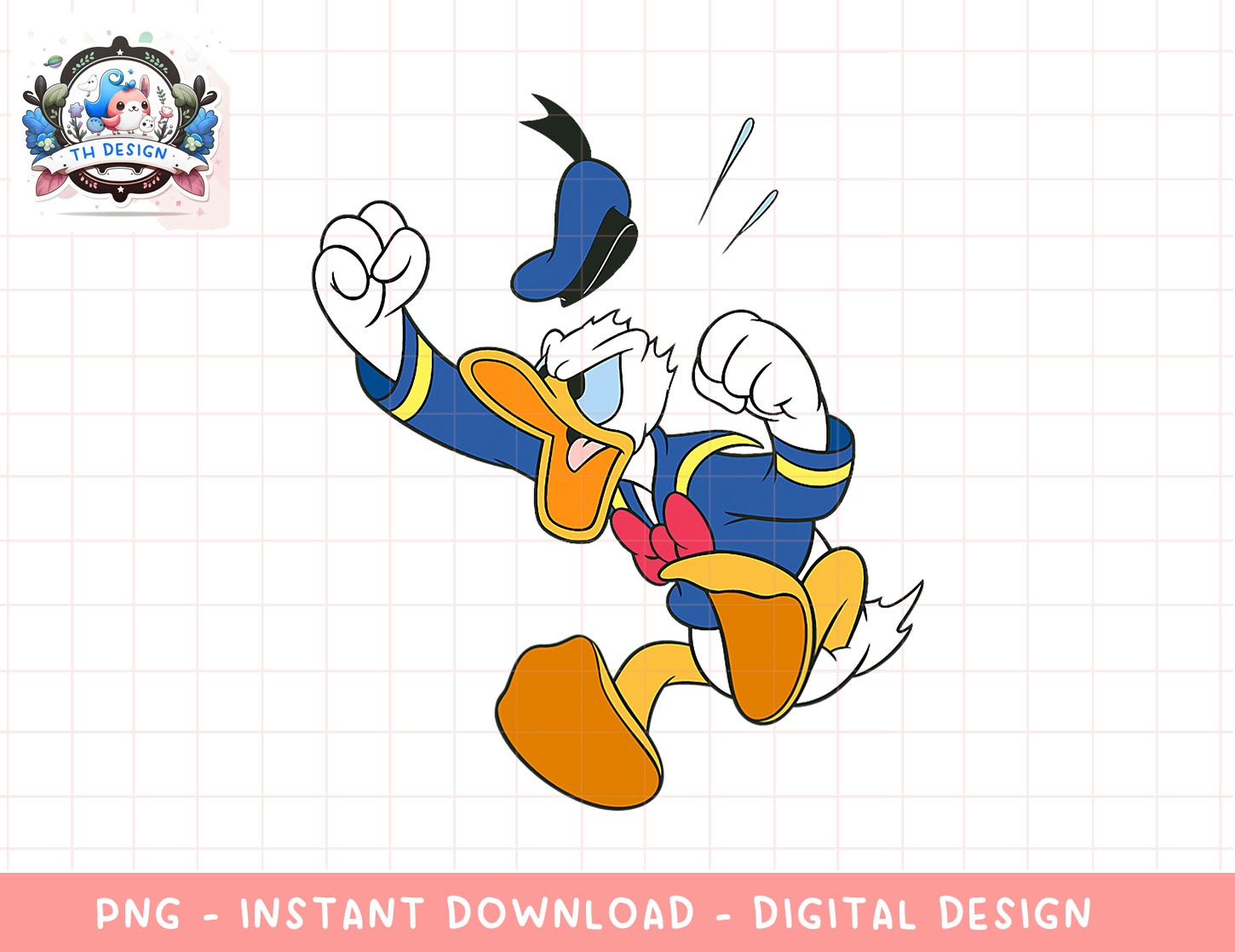 Disney Donald Duck Fit of Anger png, sublimation.jpg | Inspire Uplift