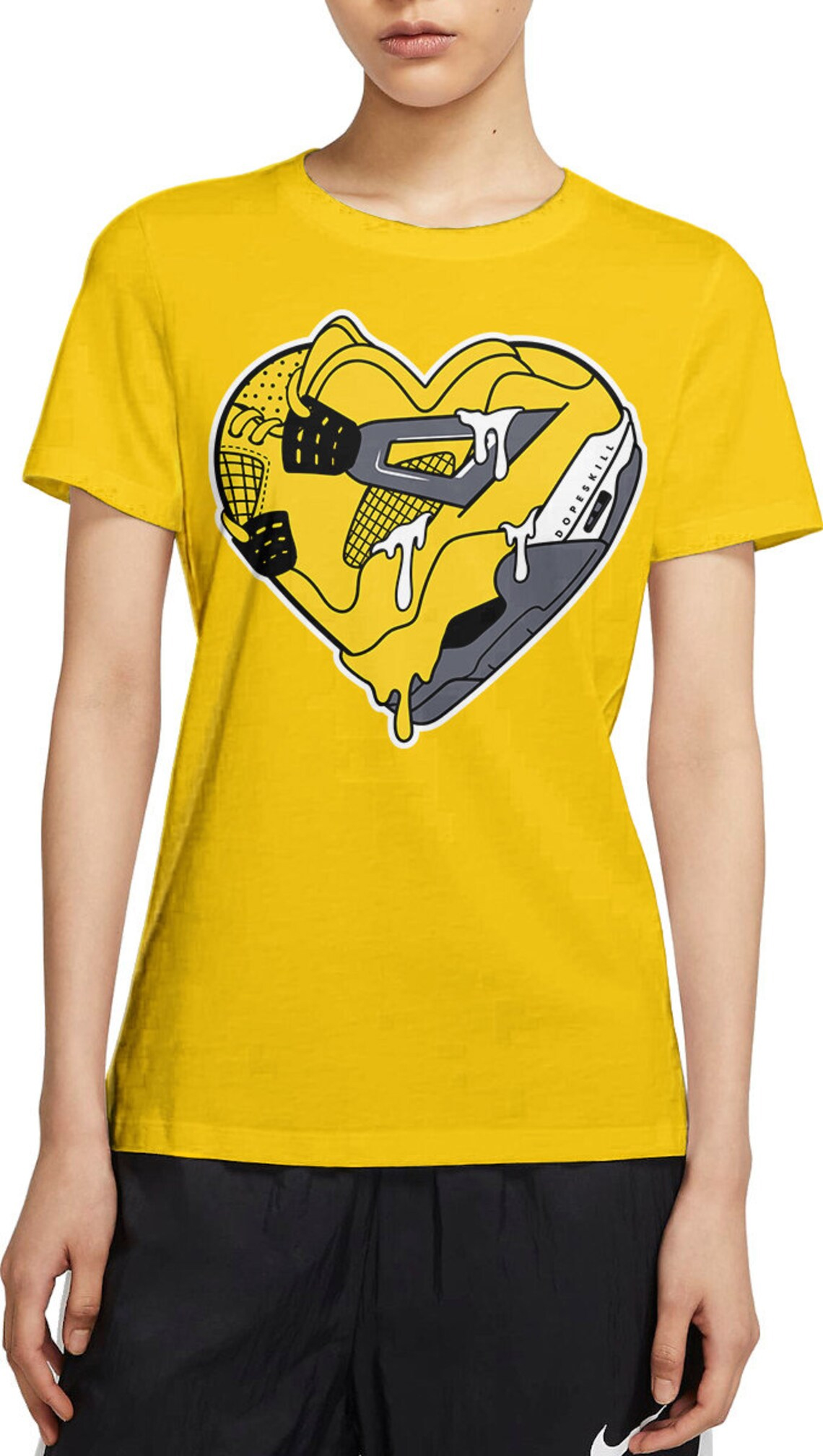 Heart Jordan Graphic To Match Jordan 4 Lightning - Tour Yell | Inspire ...